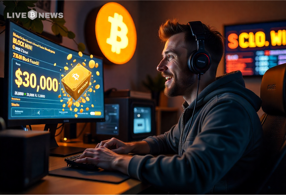BTC Today: Solo Bitcoin Miner Strikes $347K Jackpot | Live Bitcoin News